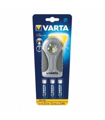 Linterna LED Plateada Potente 3AAA Easy Line, Varta