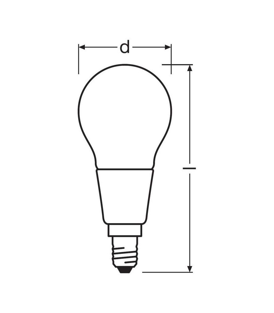 Mini lámpara LED clásica P40 5W 827 220V FR E14 Dimm Ilumine su espacio con estilo P 40 dimm, Osram