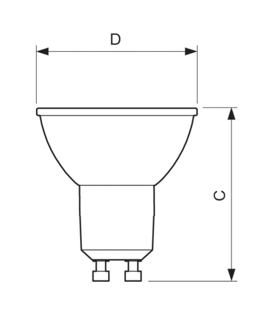 LED Lamp Master LEDspot VLE D 3.7 35W Warm White Dimmable lamp 927 220V ...