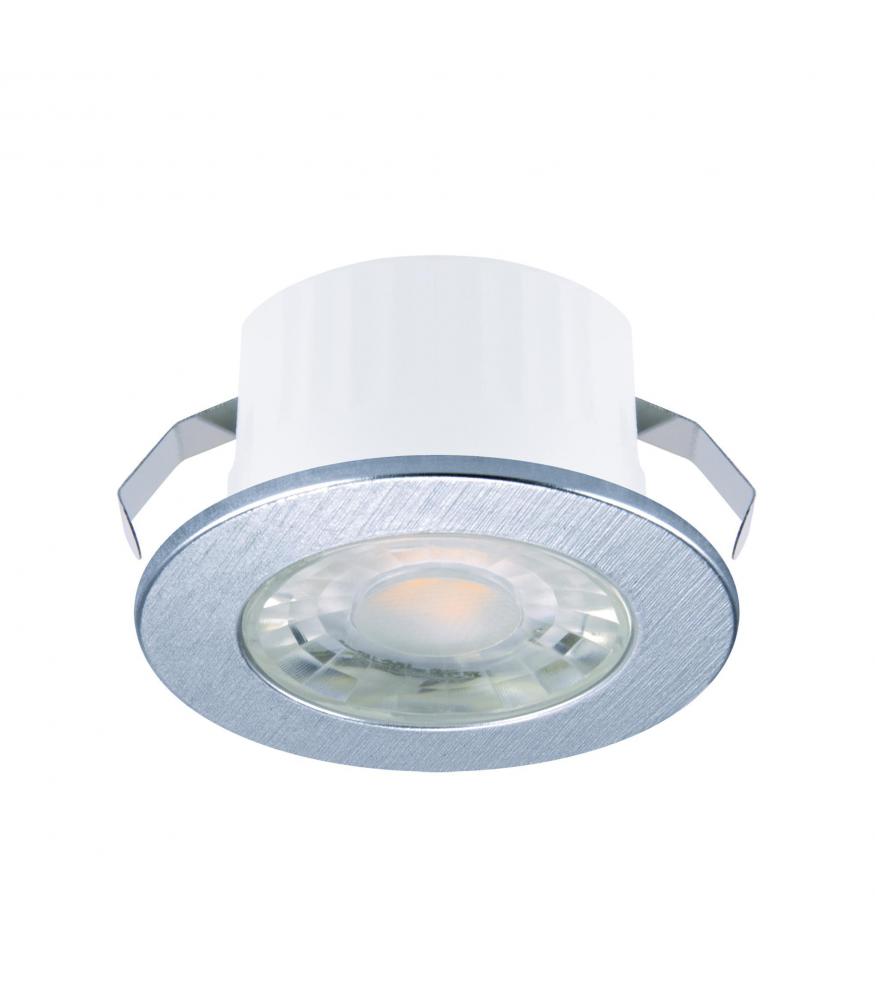 Water-Resistant LED Luminaire FIN C 3W Silver Ceiling Wall