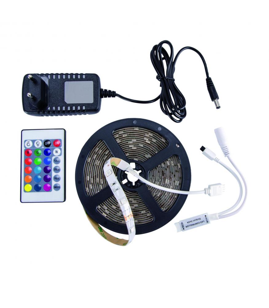 36W LATE 150 RGB IP65 LED Strip Waterproof, 5m Remote
