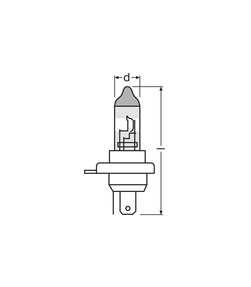 Motorcycle lamp h4 12v 60w 64193nrp night racer plus, Osram