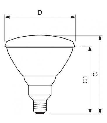 Infrared Lamp Par38 IR 175W E27 Red Soothing Heat for Ultimate Relaxation